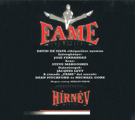 CD FAME - Original Budapest Cast 2001 (SECOND HAND) --> Musical ...