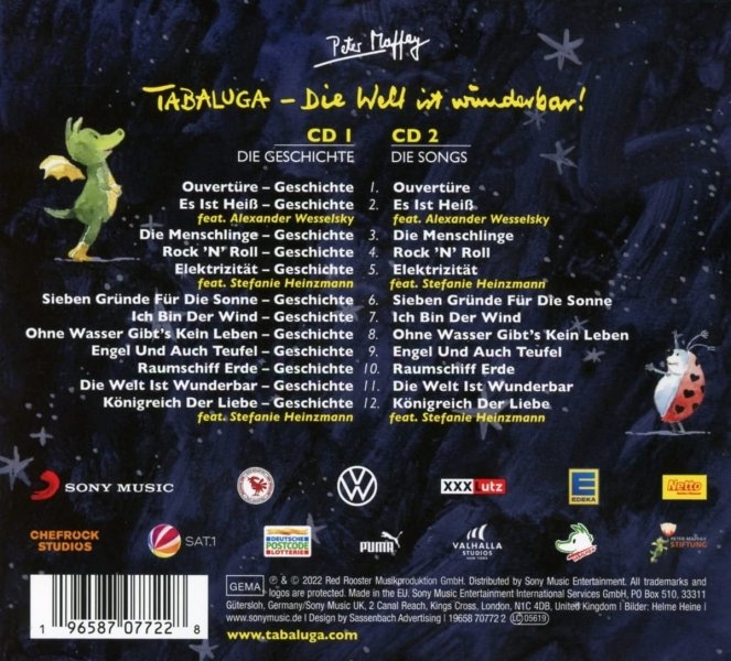 CD TABALUGA - DIE WELT IST WUNDERBAR - Studio Cast 2022 --> Musical CDs ...