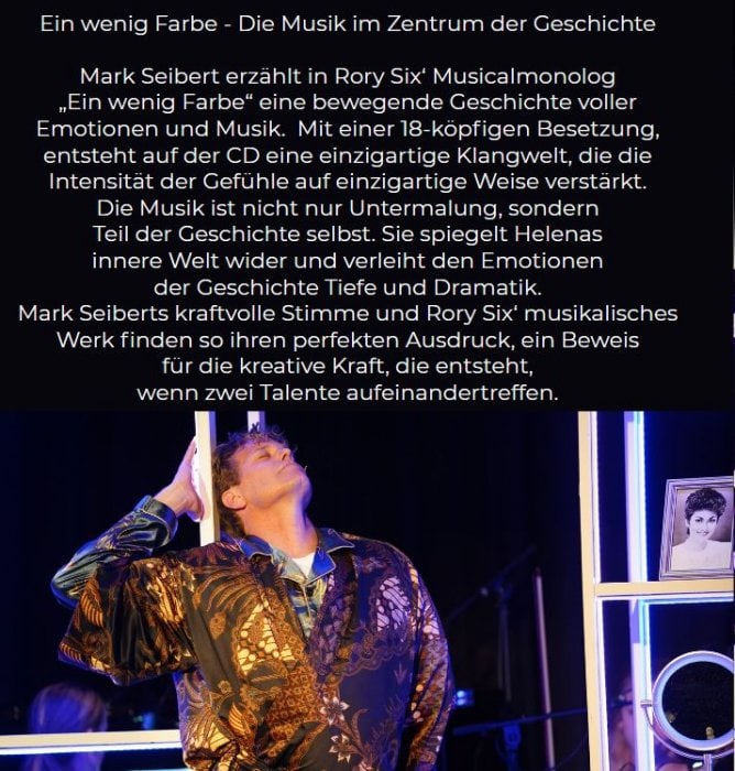 CD EIN WENIG FARBE - Original Wien Cast 2024 mit Mark Seibert ...