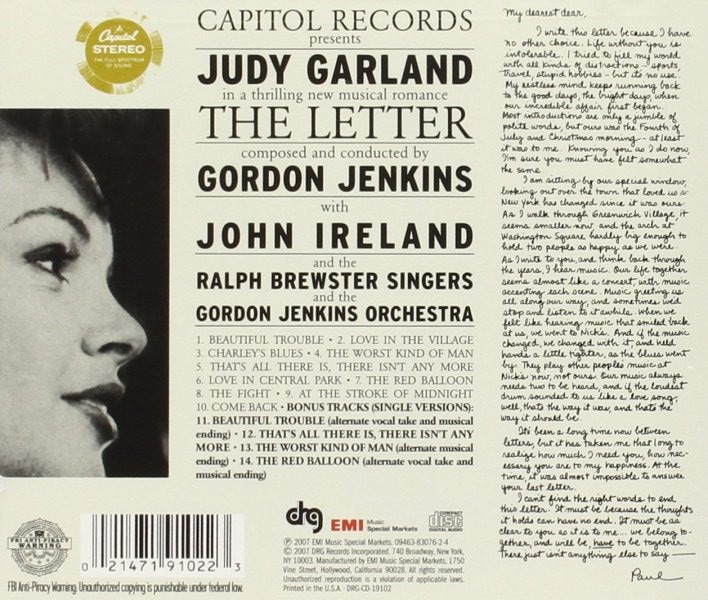 CD THE LETTER - US Studio Cast 1959 --> Musical CDs, DVDs ...