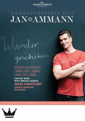 Poster JAN AMMAN - WUNDER GESCHEHEN (16.9.2017 Oberhausen) --> Musical CDs, DVDs @ SoundOfMusic-Shop