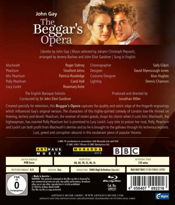 Blu-Ray Disc THE BEGGAR'S OPERA (Alle Regionen) --> Musical, Playback ...