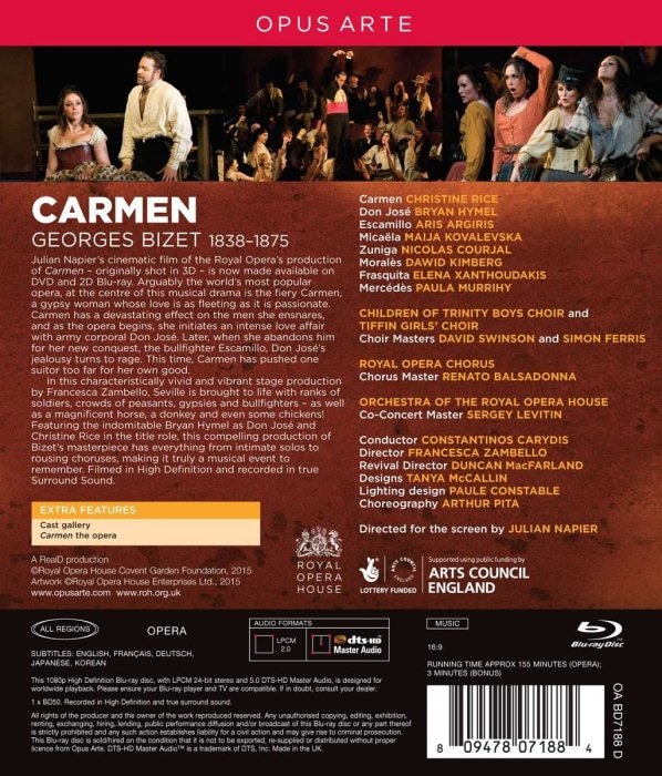 Blu-ray Disc CARMEN - Royal Opera House London 2010 (All Regions ...