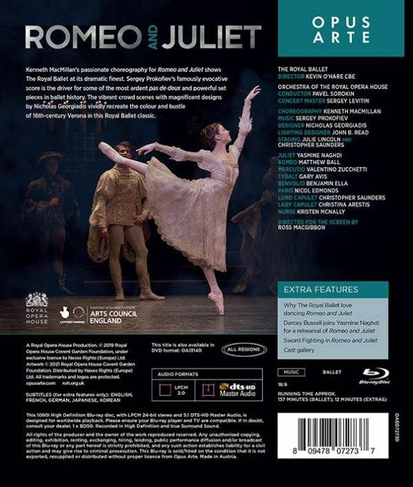 Blu-ray Disc ROMEO AND JULIET - The Royal Ballet (Alle Regionen) --> Musical, Playback ...