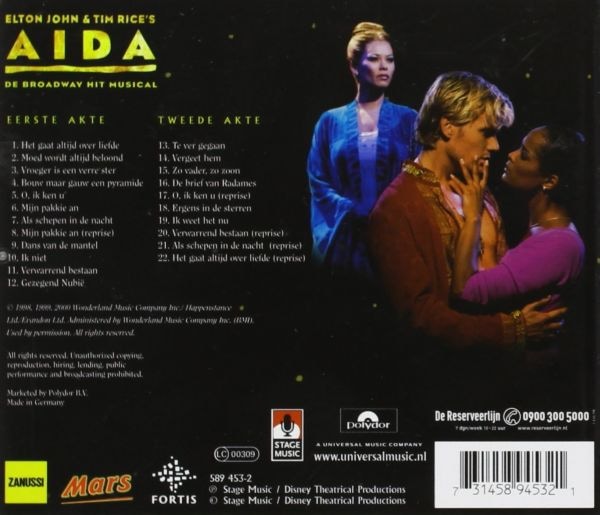 CD AIDA - Original Netherlands Cast 2001 --> Musical CDs, DVDs ...