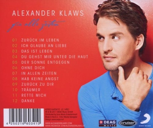 CD Alexander Klaws - Für alle Zeiten --> Musical, Playback, Playbacks ...