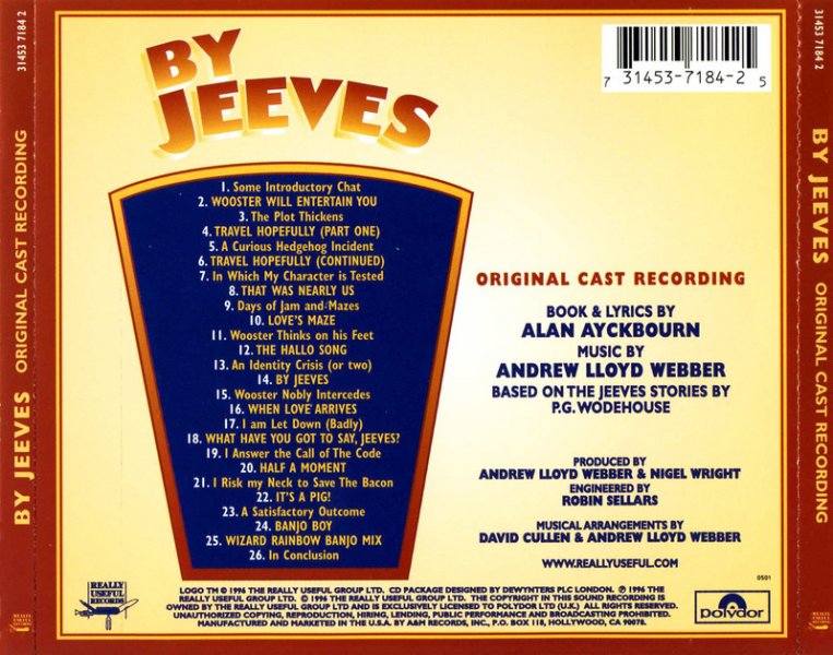 CD BY JEEVES - London Revival Cast 1996 --> Musical CDs, DVDs ...