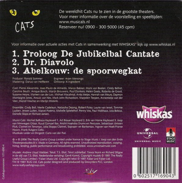 CD CATS - Original Niederlande Cast 2006 - 3 Track Promo-CD --> Musical ...