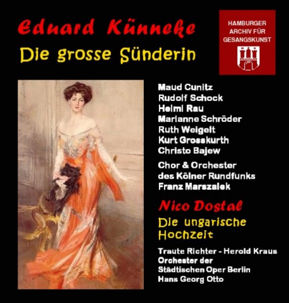 CD DIE GROSSE SÜNDERIN - Radio Cast Köln 1951 / DIE UNGARISCHE HOCHZEIT ...