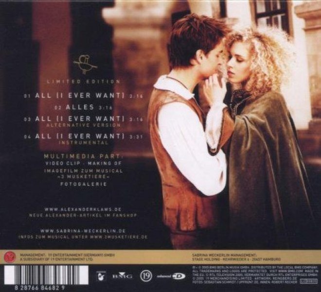 CD DREI MUSKETIERE - Original Studio Cast 2005 (Alexander Klaws ...