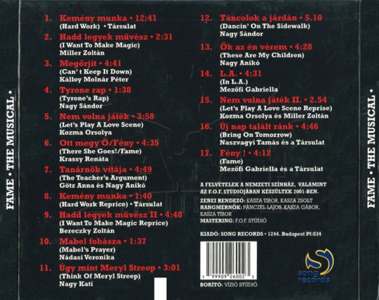 CD FAME - Original Budapest Cast 2001 (SECOND HAND) --> Musical ...