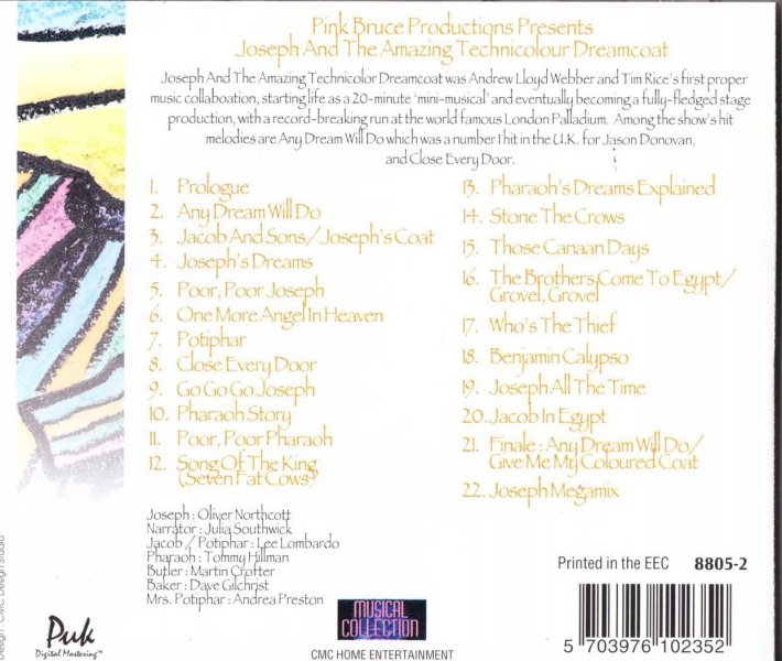 CD JOSEPH AND THE AMAZING TECHNICOLOR DREAMCOAT - UK Studio Cast 1994 ...