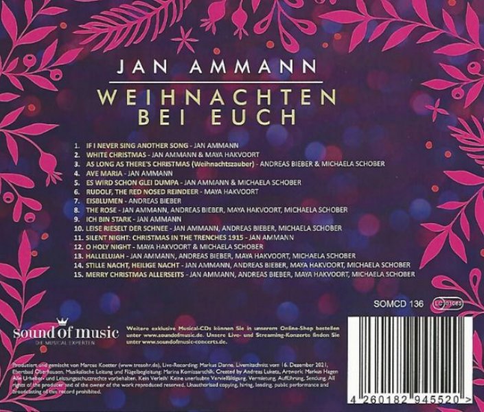 CD Jan Ammann - Weihnachten bei Euch --> Musical CDs, DVDs @ SoundOfMusic-Shop