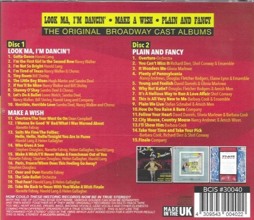 CD LOOK MA, I'M DANCIN'! + MAKE A WISH + PLAIN AND FANCY - Original ...