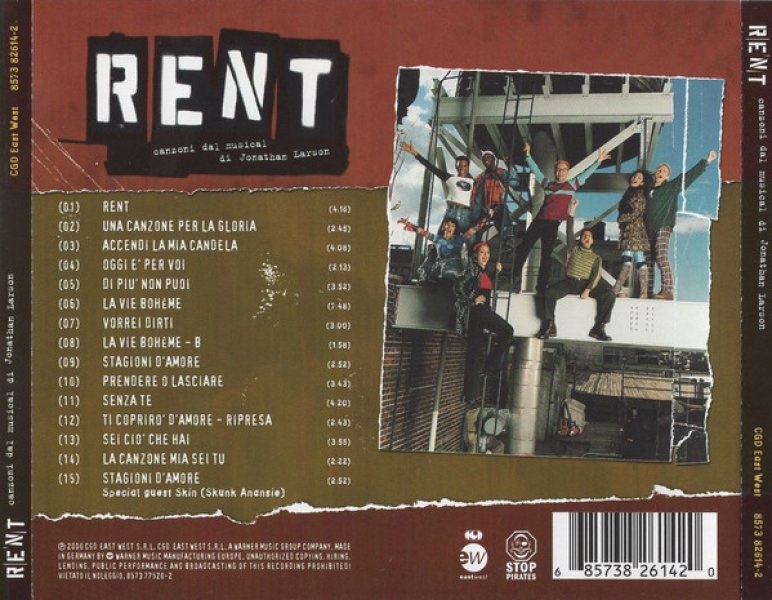 CD RENT - Original Italien Cast 2000 --> Musical, Playback, Playbacks ...