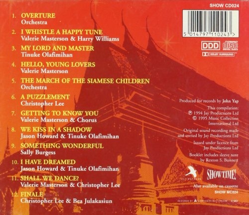 CD THE KING AND I - Studio Cast 1994 --> Musical CDs, DVDs ...