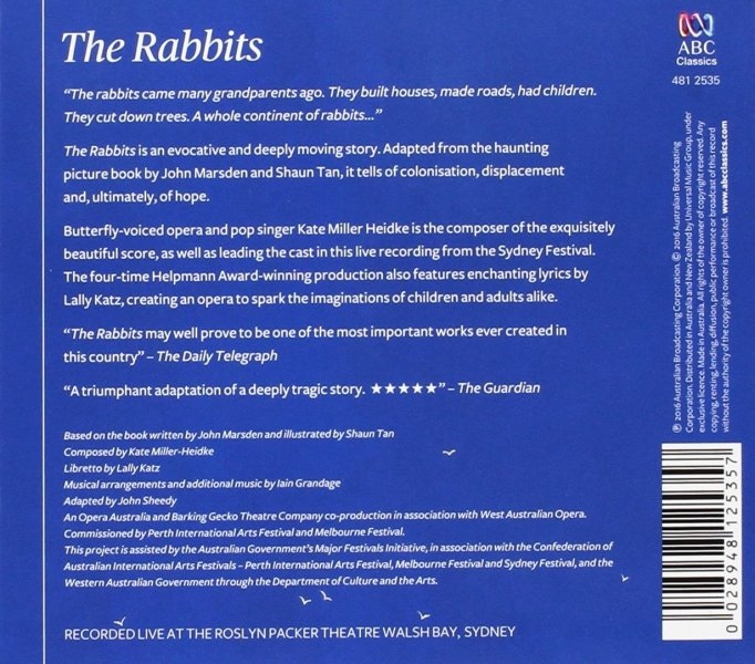 CD THE RABBITS - Original Australien Cast 2016 --> Musical, Playback ...