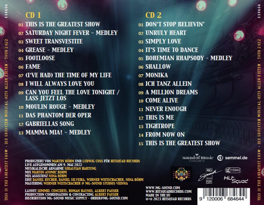 CD THIS IS THE GREATEST SHOW - Original Germany Cast 2022 (2 CD ...