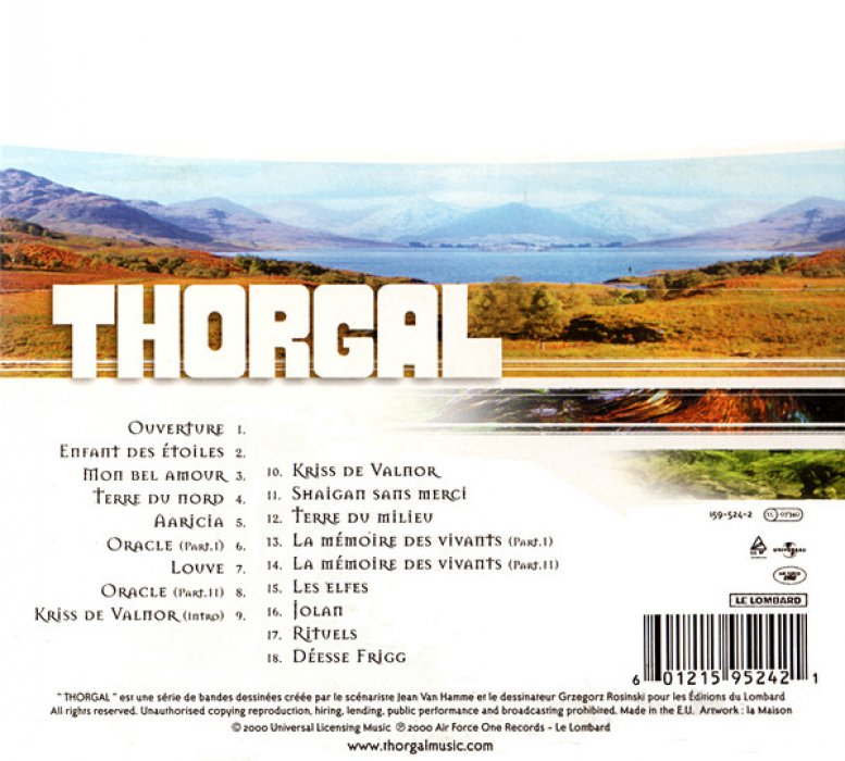 CD THORGAL - Studio Cast 2000 --> Musical, Playback, Playbacks, DVD ...