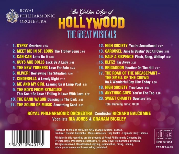 CD The Golden Age of Hollywood: the Great Musicals (Ria Jones, Graham ...