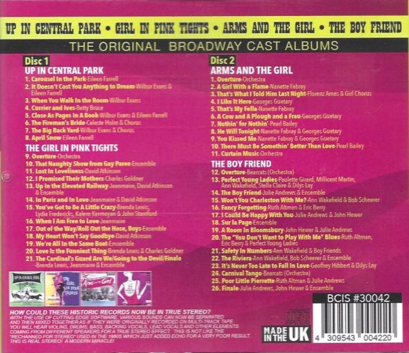 CD UP IN CENTRAL PARK + THE GIRL IN PINK TIGHTS + ARMS AND THE GIRL ...