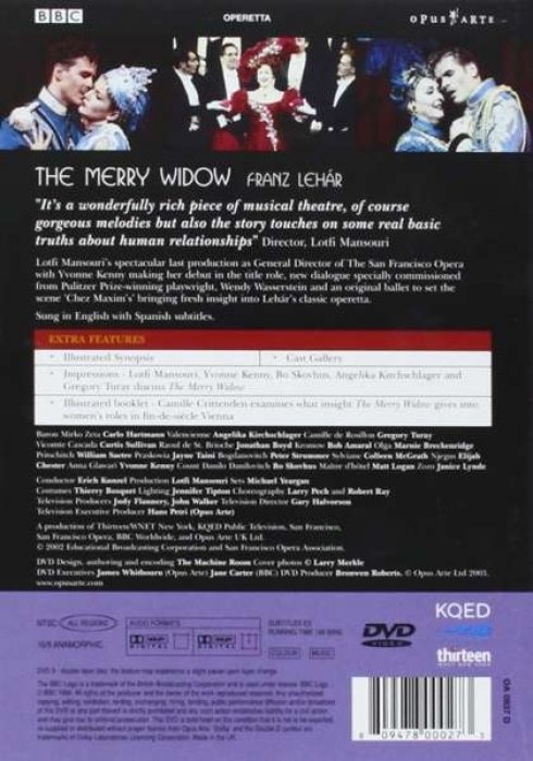 DVD DIE LUSTIGE WITWE (The Merry Widow) - War Memorial Opera House San ...