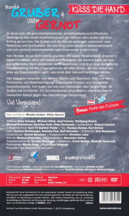 DVD MONIKA GRUBER & VIKTOR GERNOT: Küss die Hand (RC 0) --> Musical ...