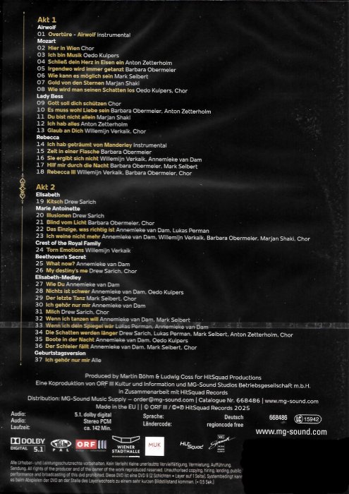 DVD MUSICALSTARS SINGEN LEVAY - Concert Cast Wien 2025 (RC 0 ...