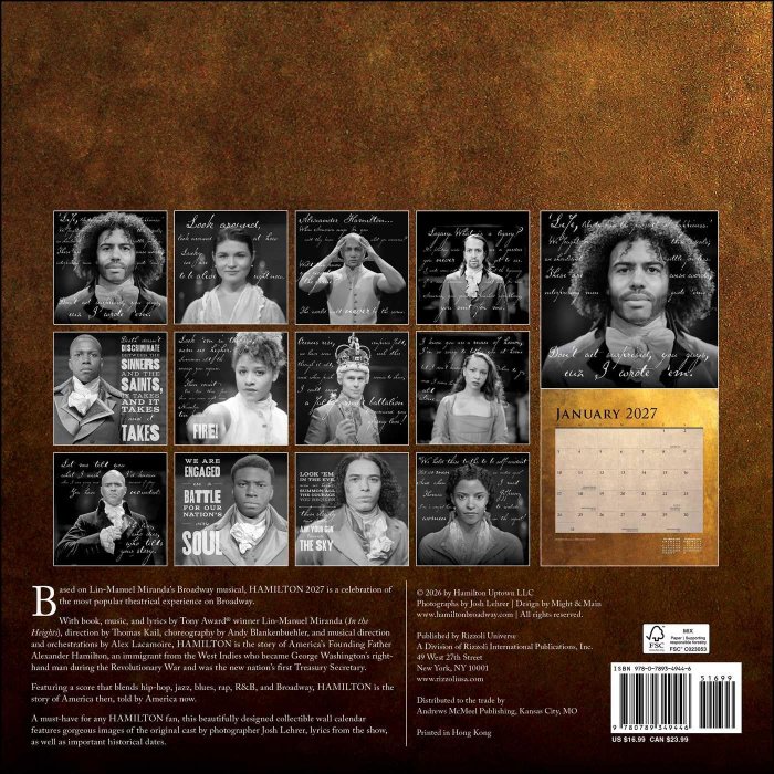 Kalender HAMILTON 2025 --> Musical, Playback, Playbacks, DVD, Karaoke ...
