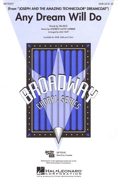 Noten JOSEPH AND THE AMAZING TECHNICOLOR DREAMCOAT - ANY DREAM WILL DO ...