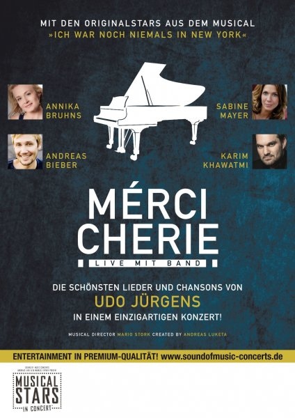 Poster Merci Chérie Live mit Band DIN A1 --> Musical CDs, DVDs ...
