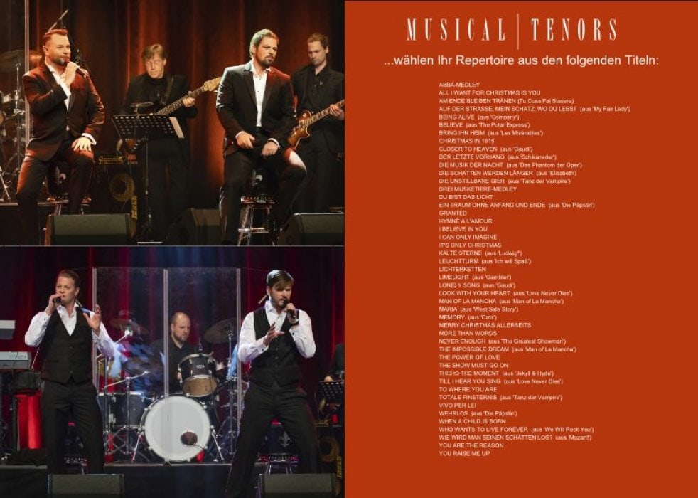 Program MUSICAL TENORS - Older But Not Wiser -->