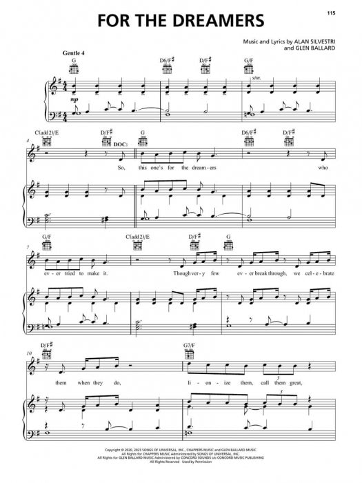 Sheet Music BACK TO THE FUTURE - The Musical (Vocal Selections ...
