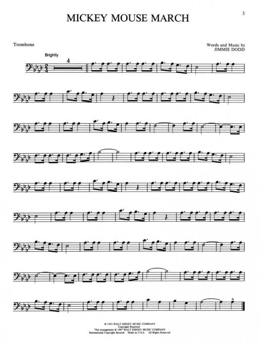 Sheet Music + Download-Playbacks Easy DISNEY Favorites (Trombone ...