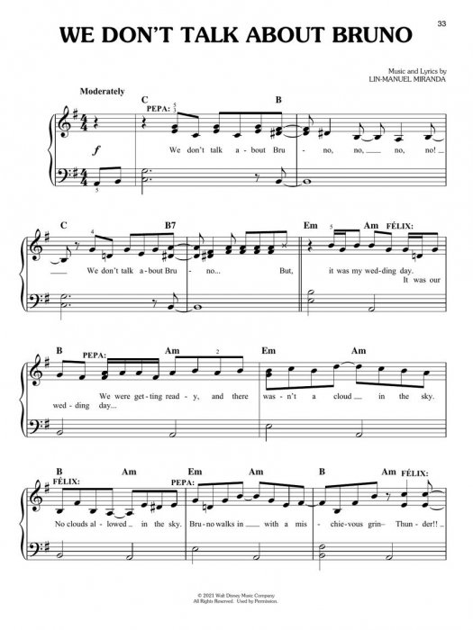Sheet Music ENCANTO - Easy Piano --> Musical CDs, DVDs @ SoundOfMusic-Shop