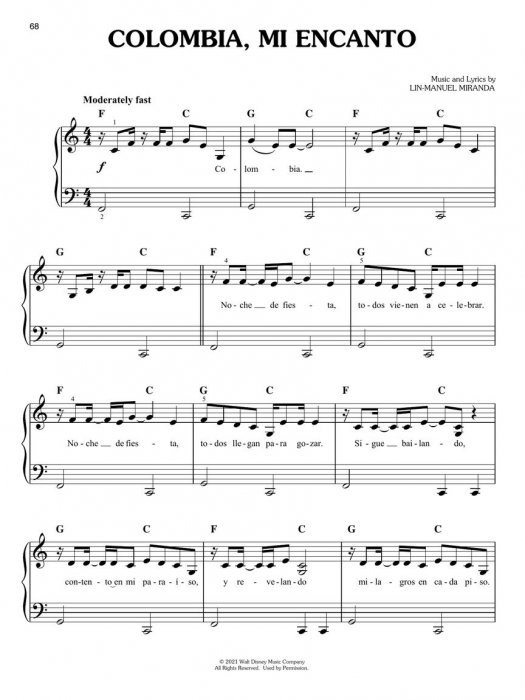 Sheet Music ENCANTO - Easy Piano --> Musical CDs, DVDs @ SoundOfMusic-Shop