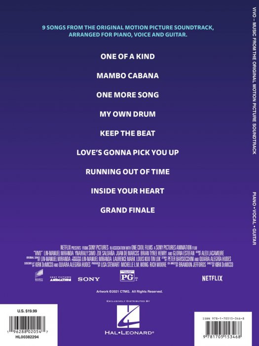 Sheet Music VIVO - Music from the Motion Picture Soundtrack -->